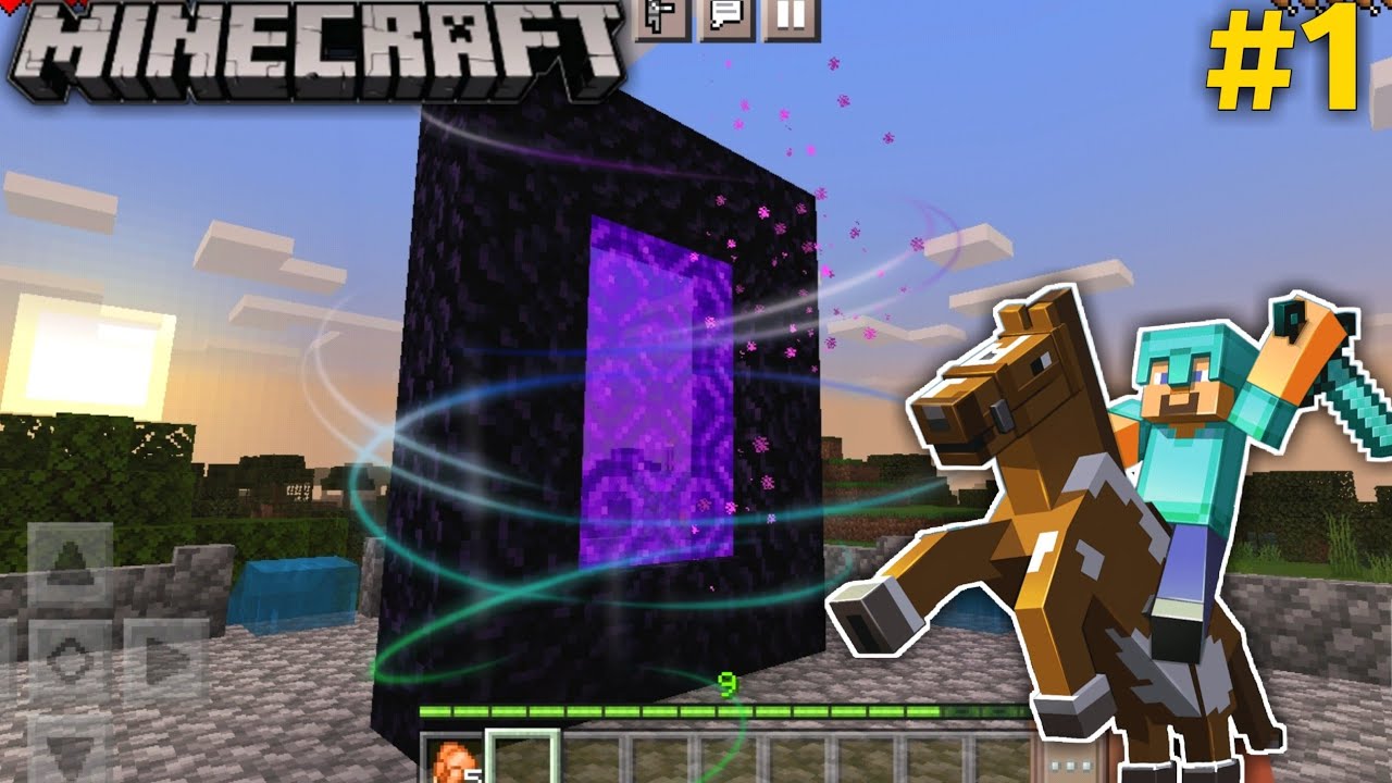 FINALLY I MADE MY AUTOMATIC NETHER PORTAL | MINECRAFT GAMEPLAY #1 - YouTube