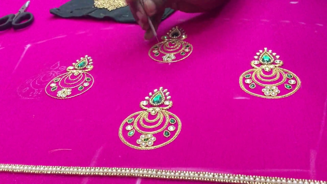 Making of Jumka work - Maggam work making video - YouTube