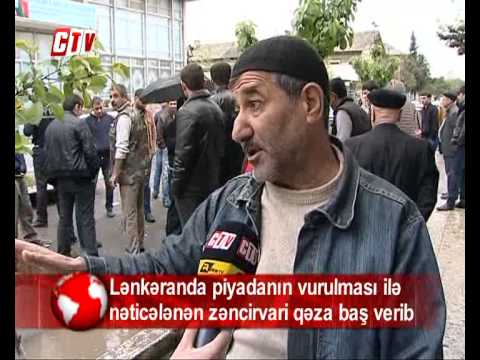 Lənkəranda piyadanın vurulması ilə nəticələnən  zəncirvari qəza baş verib