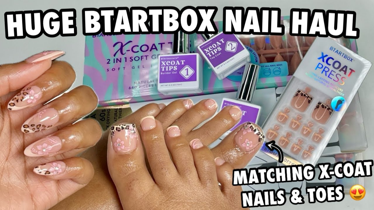 Huge BTARTBOX Nail Haul | Trying the NEW Viral French Tip X Coat Toe ...