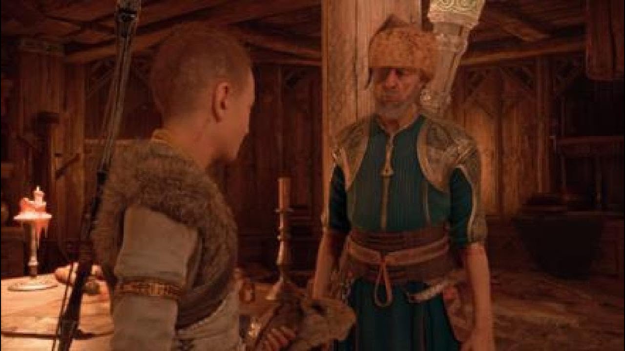 Odin Gives His Mask, Sword & Bird to Atreus GOD OF WAR RAGNAROK Odin ...