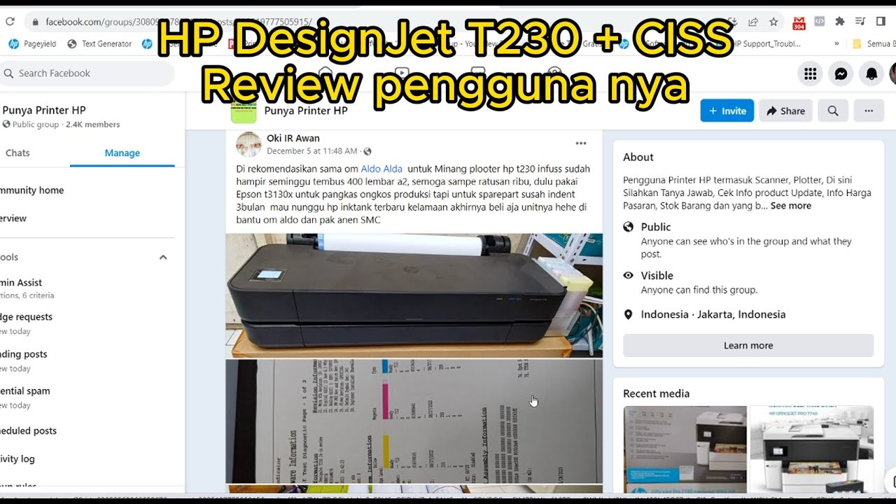 HP Designjet T230 T250 CISS User Review - YouTube