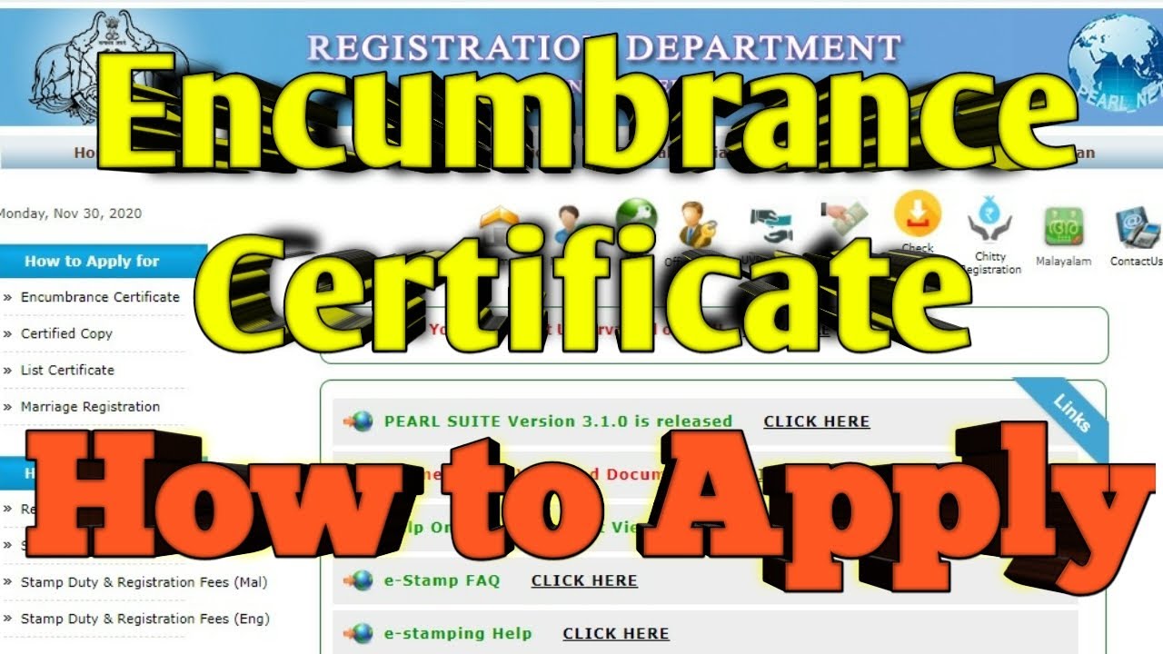 Encumbrance certificate in Kerala | How to apply | Kudikadam ...