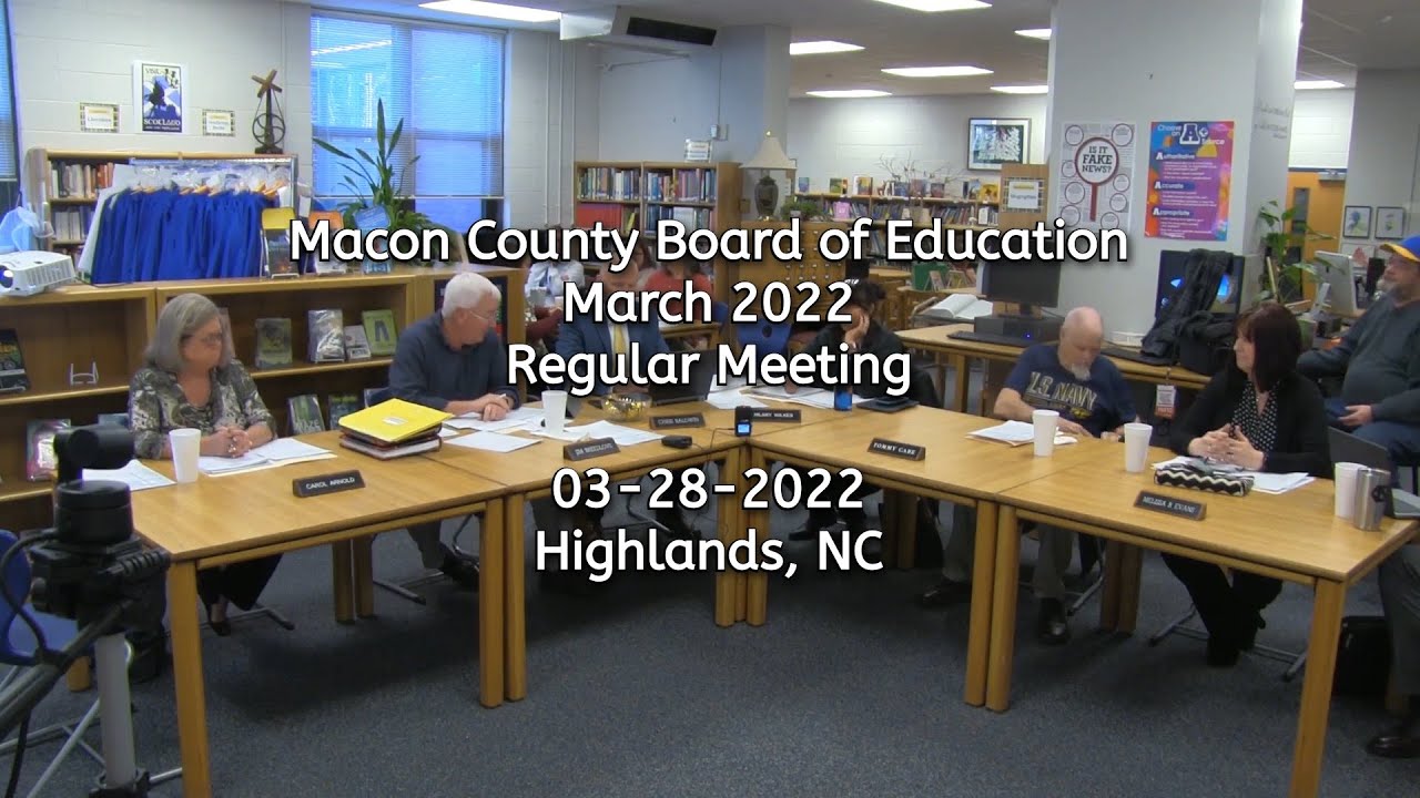 Macon County Board of Education March 2022 - YouTube