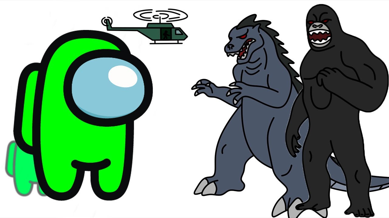 Mini Crewmate vs 6 Giant Movie Monsters | AMONG US Animation | Godzilla ...