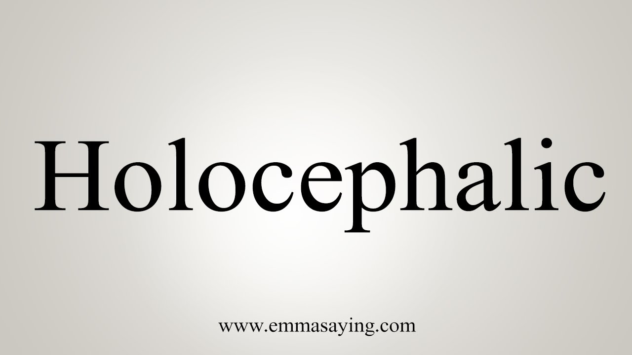 How To Say Holocephalic - YouTube