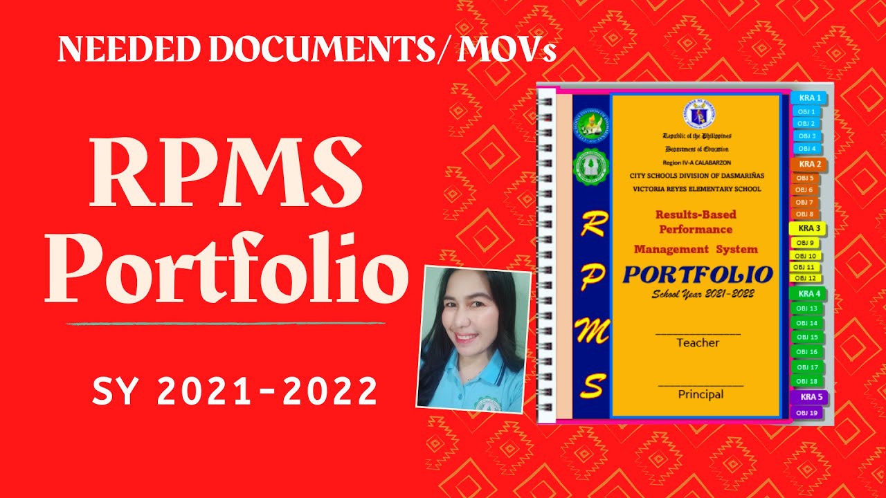 RPMS 2021-2022 PORTFOLIO FOR T1-TIII | GUIDE ON NEEDED MOVs - YouTube
