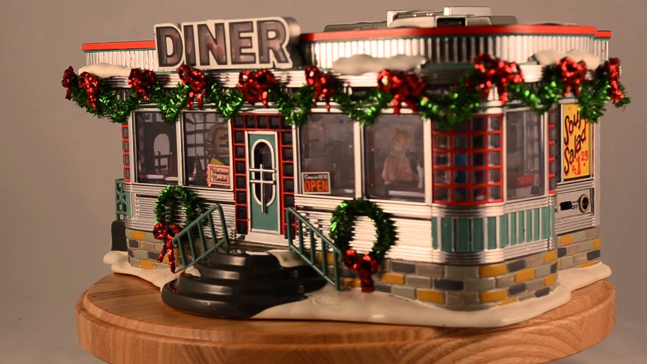 Snow Village - Shelly's Diner - 55008 (Department 56) - YouTube