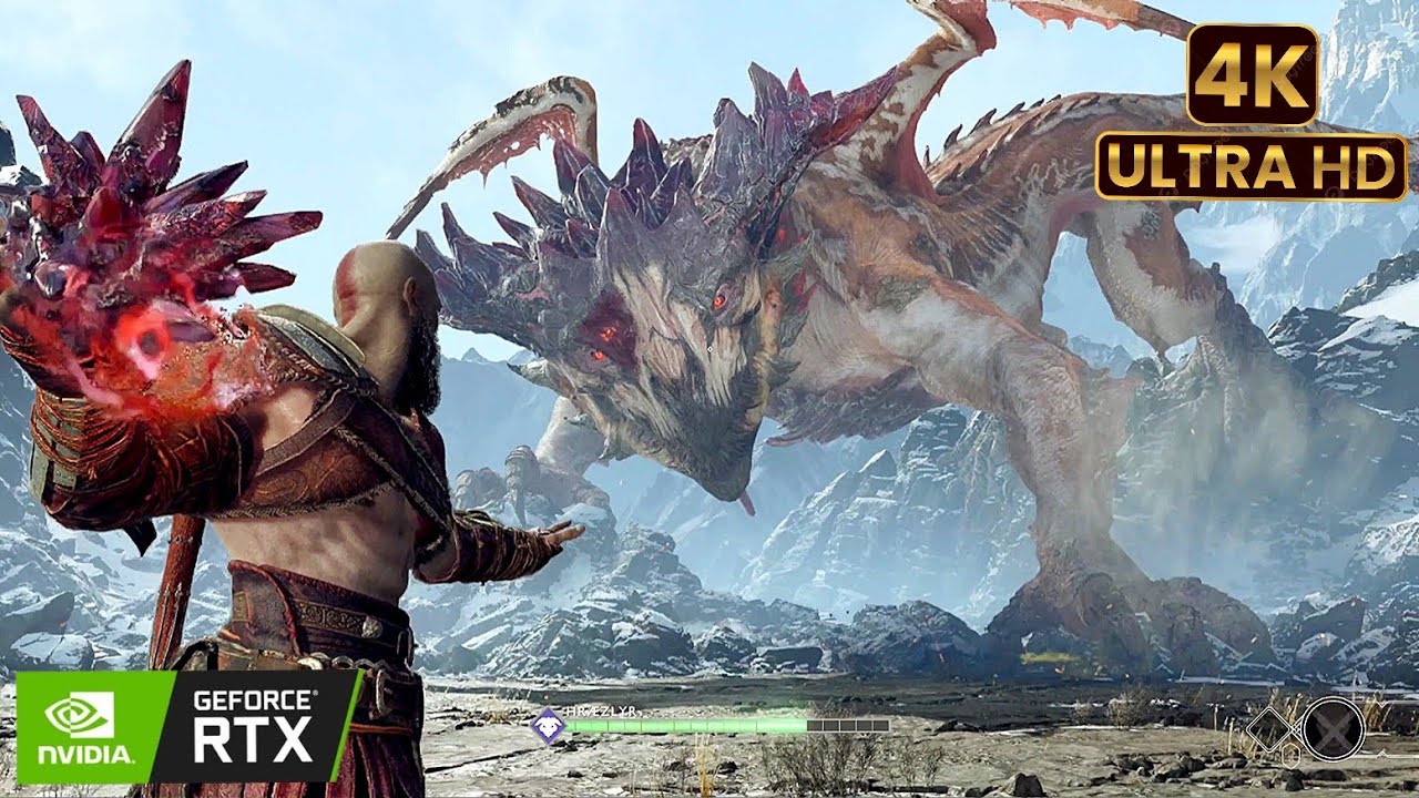 Can Kratos kill a dragon this big? Kratos VS Dragon God of War Gameplay ...