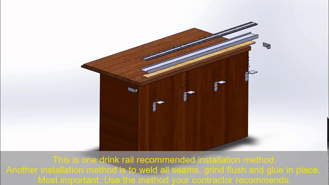 Under Mount Drink Rail Bracket Recommended Method of Installation - YouTube