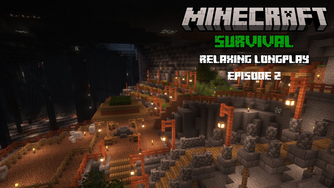 Minecraft Longplay: Building a Wheat Farm & Animal Pen in My Cave! 🐄🌾 ...