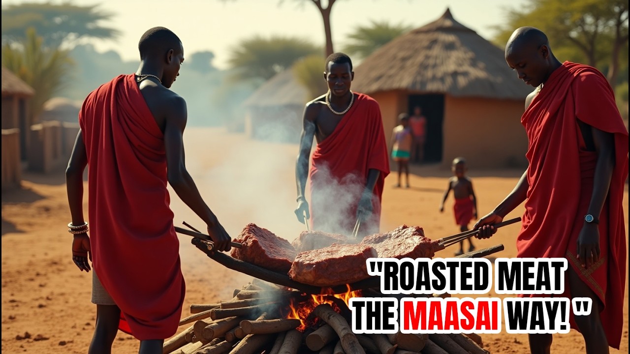 🔥 See How the Maasai Cook Over an Open Fire! 😲🍖 Traditional African BBQ ...