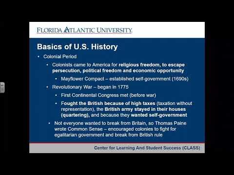 FAU Civic literacy test Preparation # 1 - YouTube