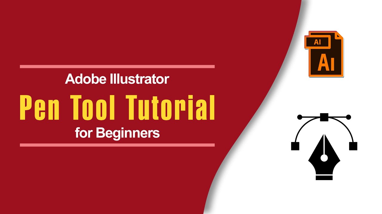Adobe Illustrator Tutorial - Pen Tool for Beginners - YouTube