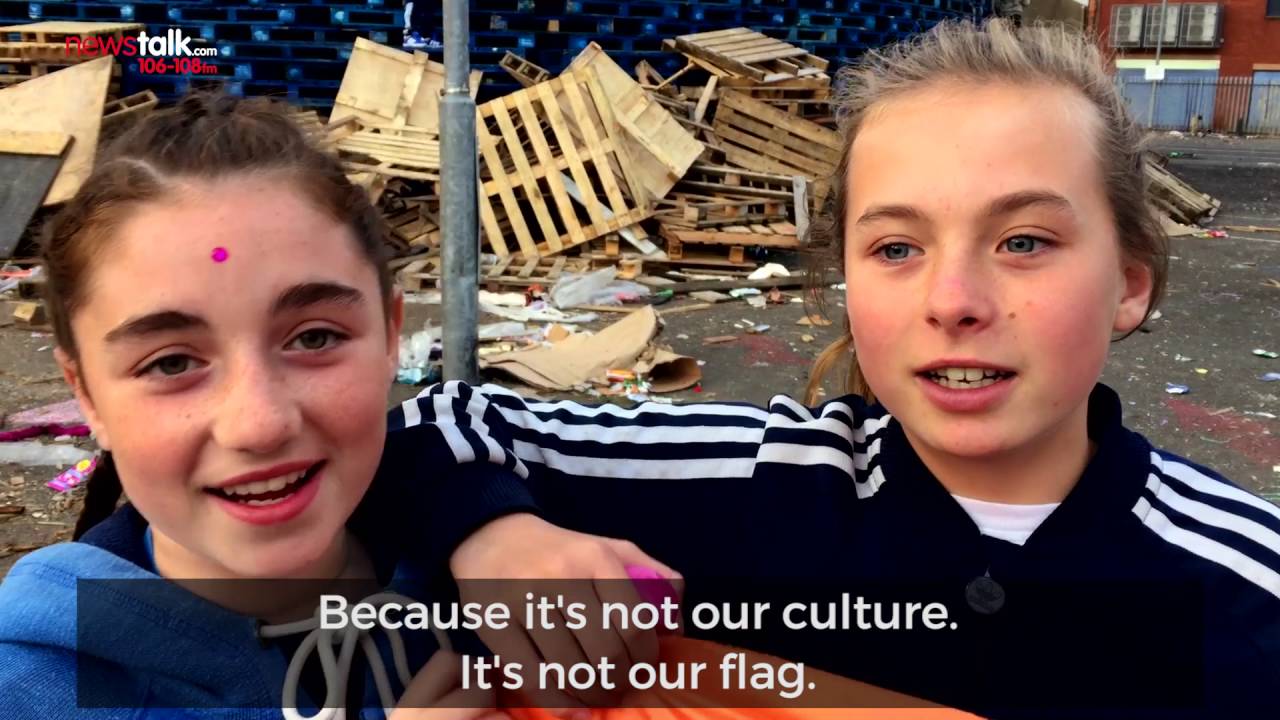 Young Protestants want to burn the Orange in Irish flag - YouTube