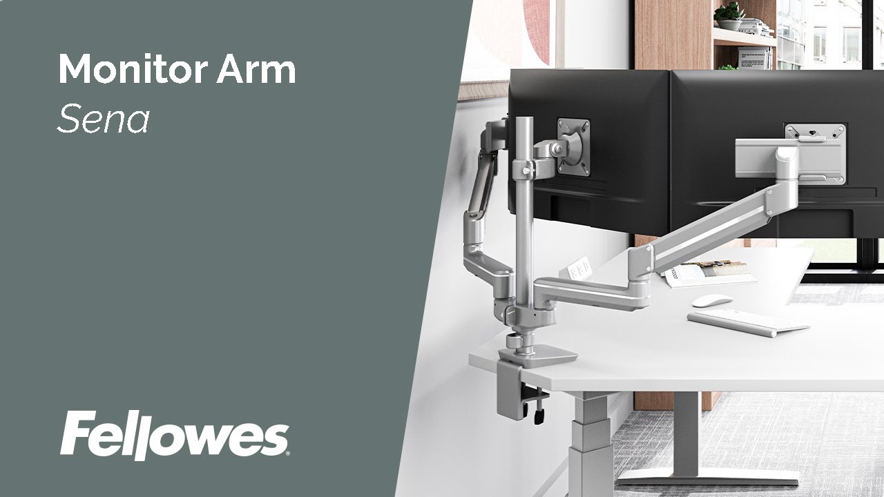 Fellowes Sena Monitor Arm - YouTube