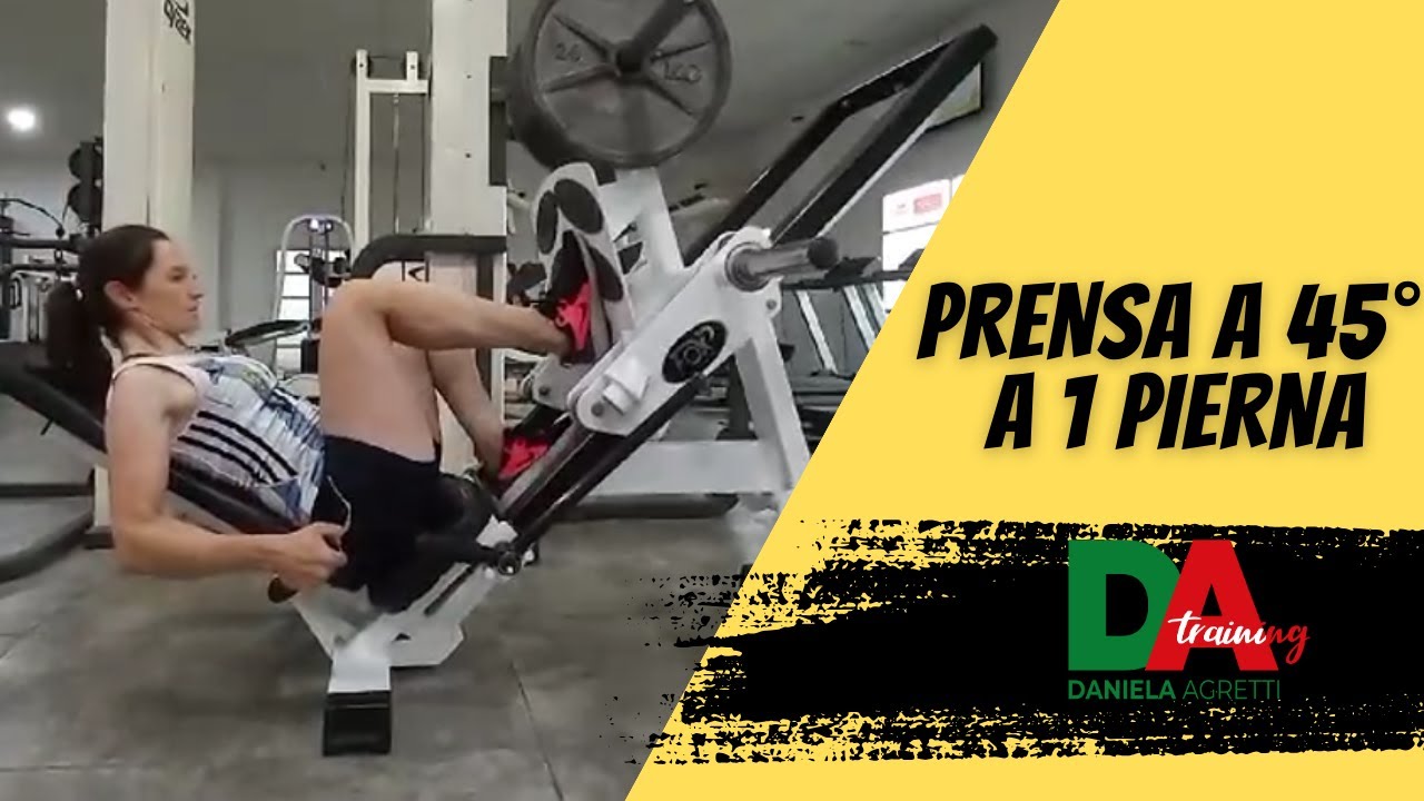 Prensa a 45° a 1 pierna - YouTube
