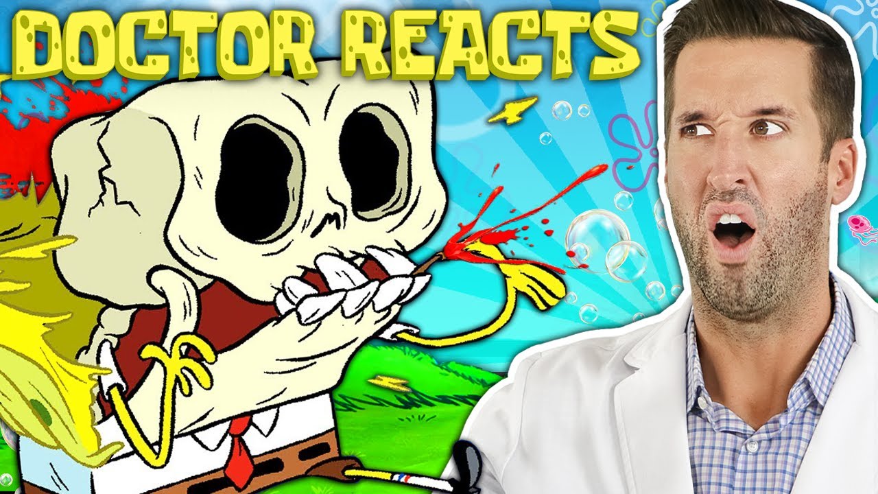 ER Doctor REACTS to SpongeBob's Most PAINFUL Injuries Ever - YouTube