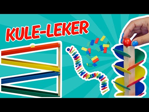 LÆRING FOR BARN: Se Kuler Trille, Snurre og Dominobrikker Falle! Farger, former, og fysikk.