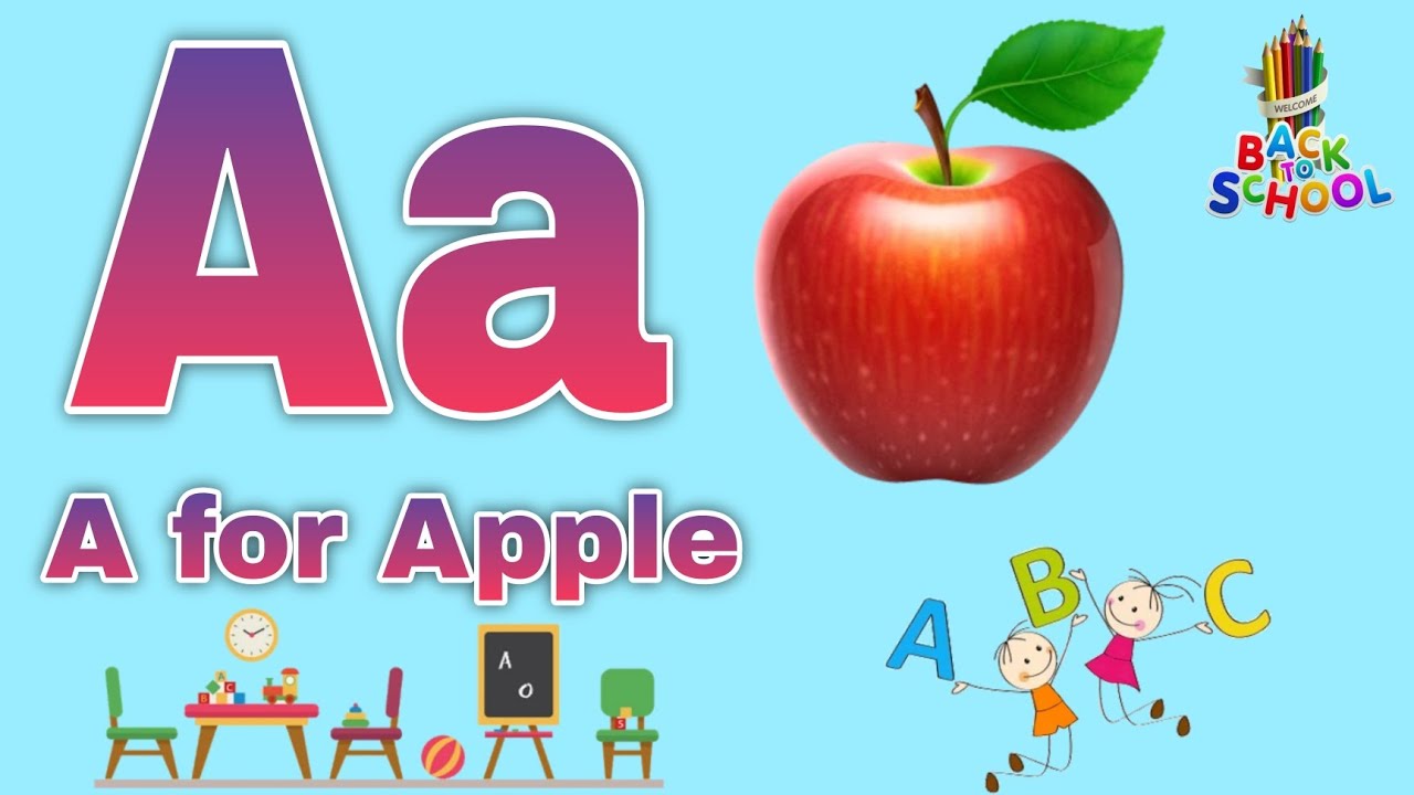a for Apple b for boll Alphabet for kids phones song अ से अनार आ से आम ...