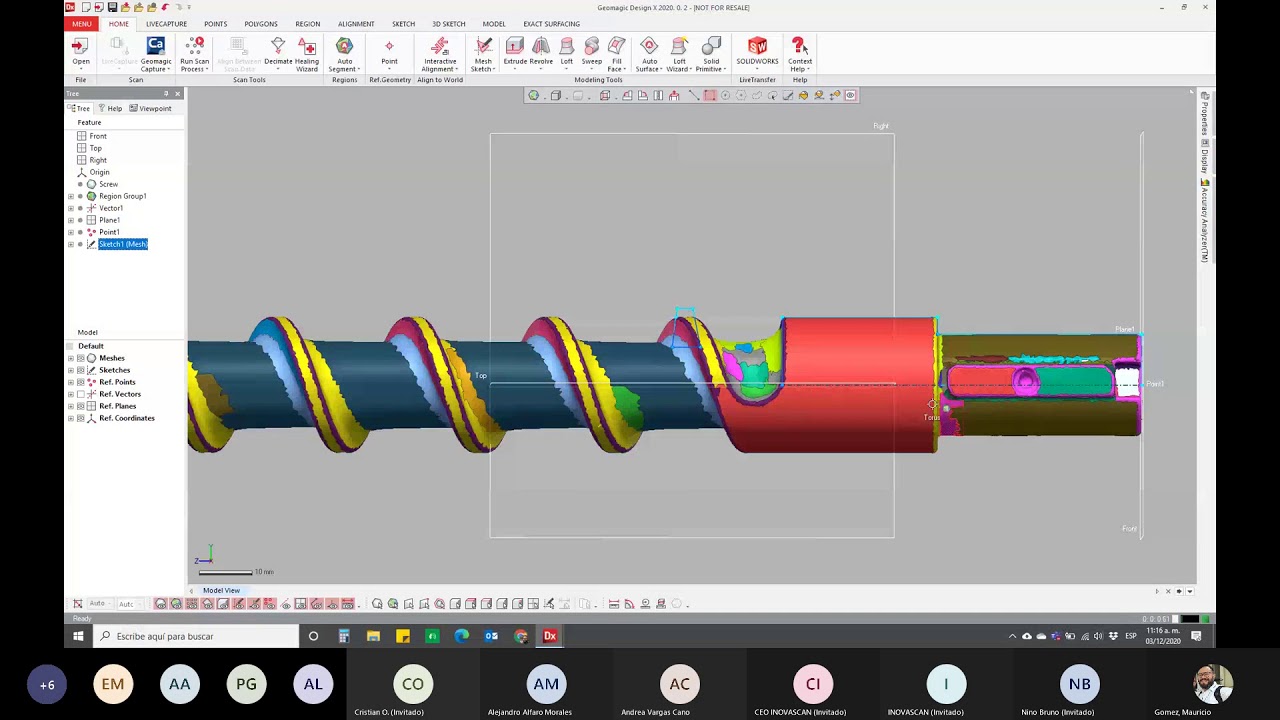Geomagic Design X | Modelado con curva helicoidal (Helix Curve) - YouTube