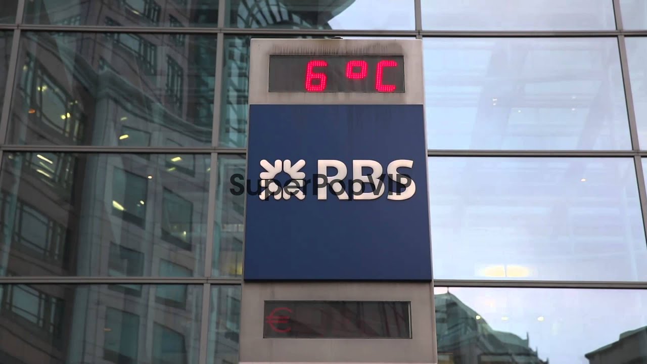 Close Up, RBS Bank Logo and signage at RBS headquarters i... - YouTube