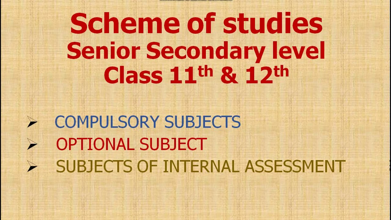 CBSE NEW Scheme of studies for class 11th & 12th and fee details of ...