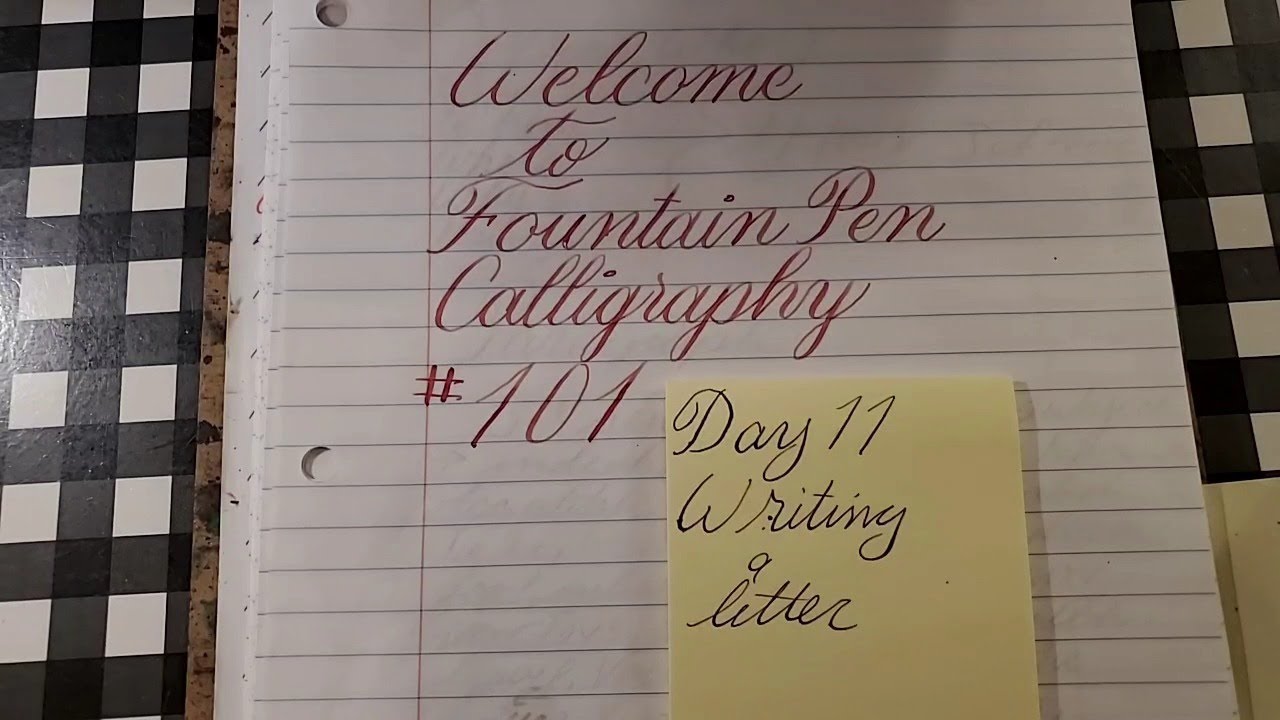 Fountain pen Calligraphy 101 day #11 How to write a Letter - YouTube
