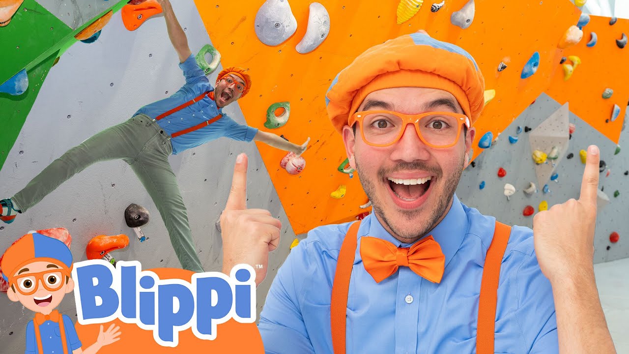 Can Blippi Climb the Tallest Wall? 🧗‍♂️🌍 Blippi Goes Rock Climbing ...