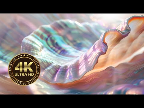Abstract Water, Shell and Pearls Background -4K Screensaver Calming ...