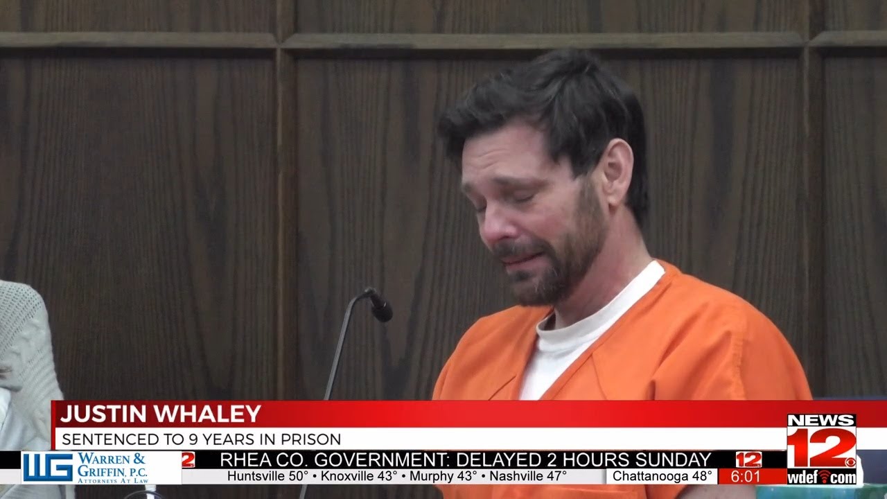 Justin Whaley sentenced to nine years in prison - YouTube
