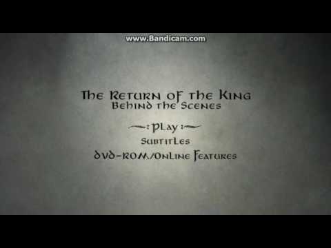 Lord Of The Rings DVD Menu Walkthrough Part 8: Behind The Scenes - YouTube