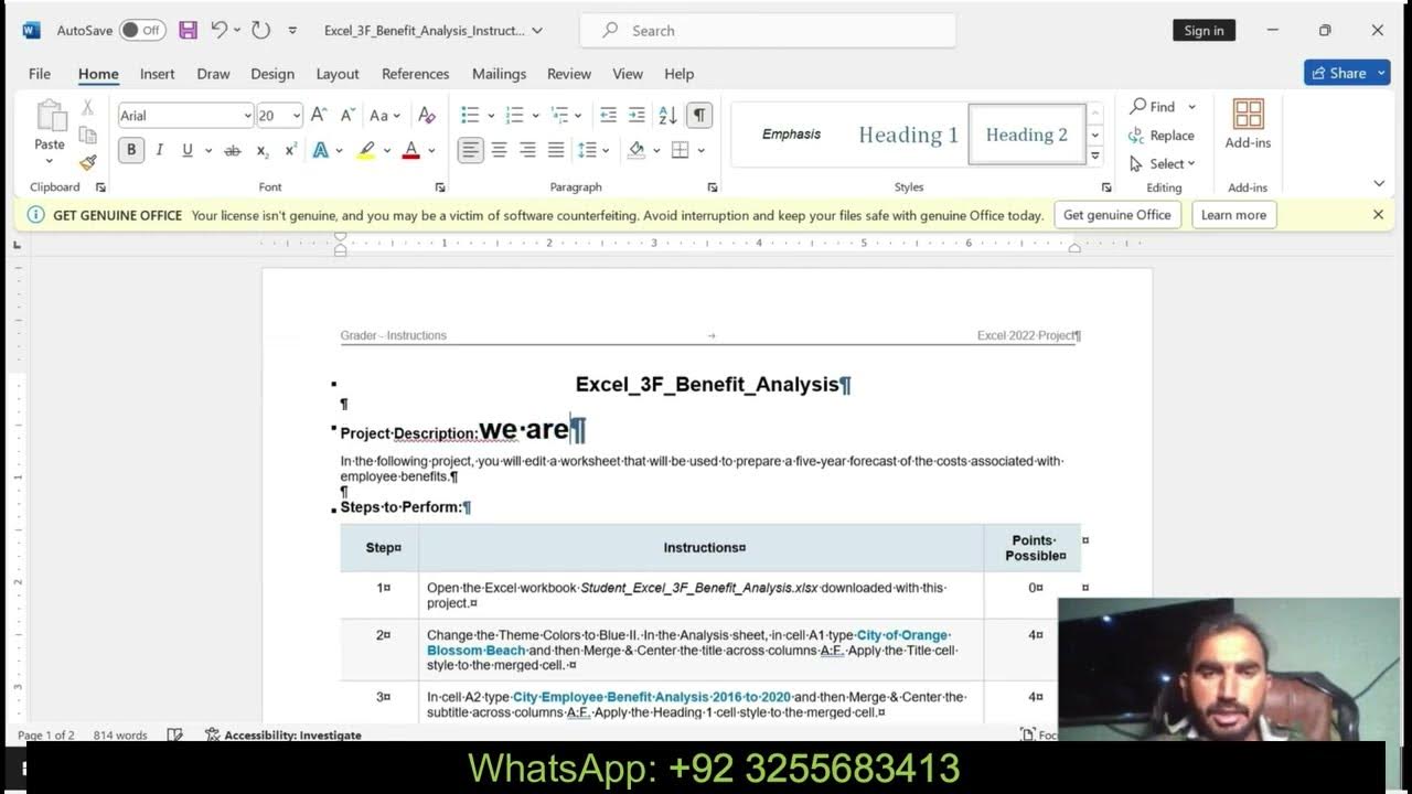 Excel_3F_Benefit_Analysis | Excel 3F Benefit Analysis | Myitlab_Excel | @PearsonSolutions512 ...