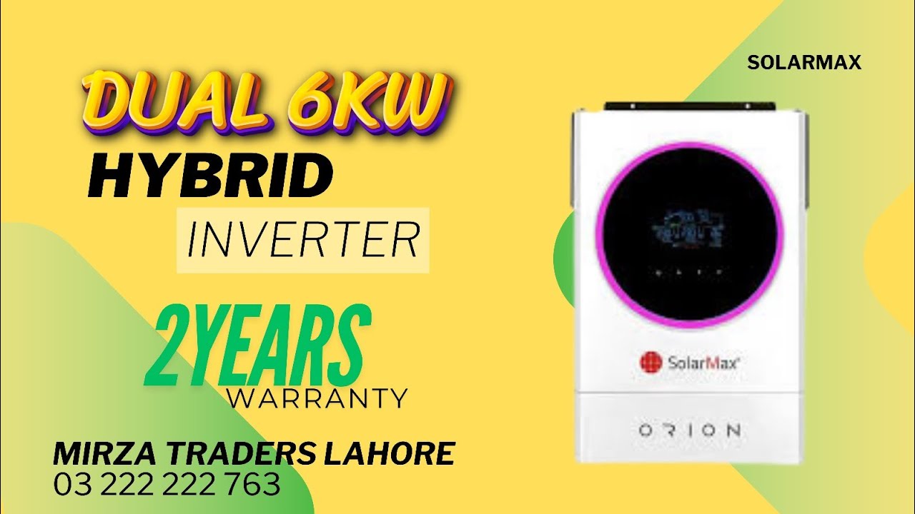 SolarMax Orion 6kw PV7000 Mirza traders Lahore - YouTube