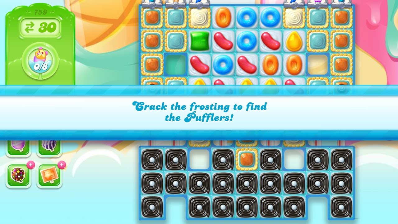 Candy Crush Jelly Saga Level 759 (3 star, No boosters) - YouTube