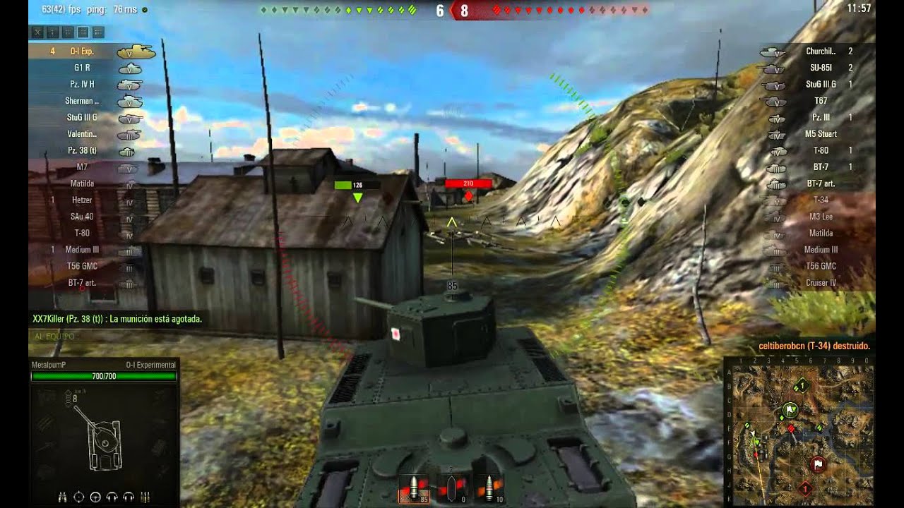 World of Tanks Experimental OI Tanque pesado Japonés Tier V 9 kills ...