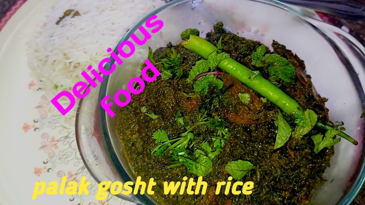 5 mint palak gosht recipe || mutton/beaf in Palak Handi - YouTube