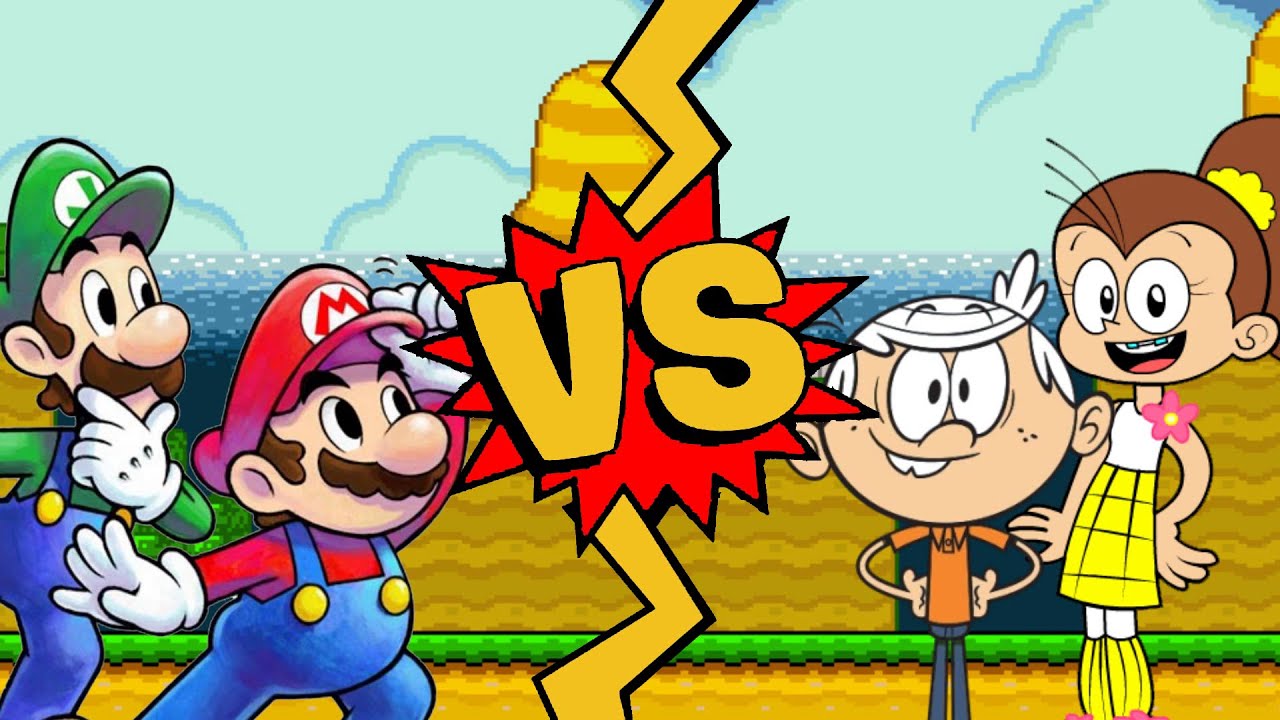 M.U.G.E.N. Battles | Mario/Luigi vs Lincoln Loud/Luan Loud | Super ...