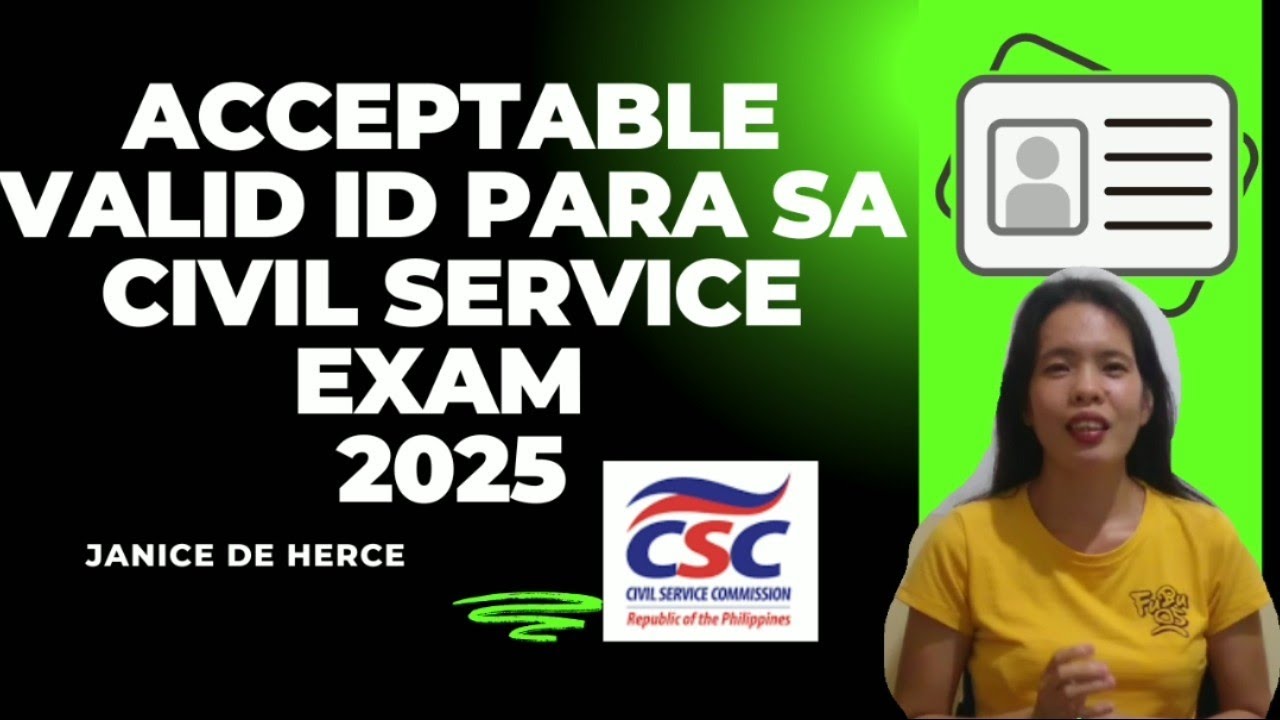 Valid ID para sa Civil Service Exam Registration - YouTube