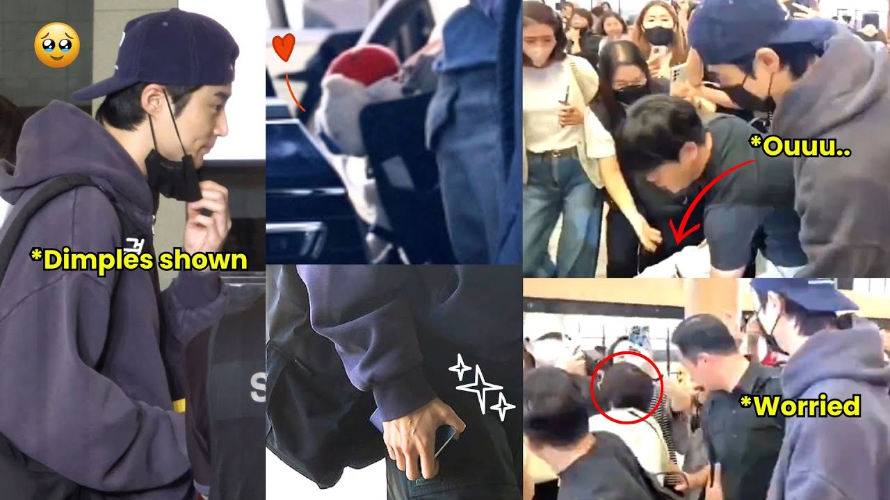 Wooseok instinctively helped ajhuma who tripped from the overcrowding ...