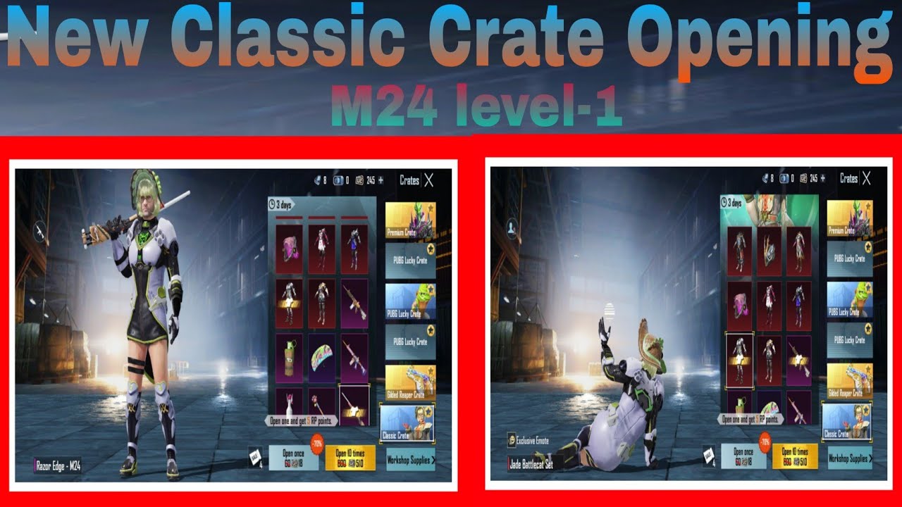 New Classic Crate opening//BGMI Classic crate Opening//More then 85 ...
