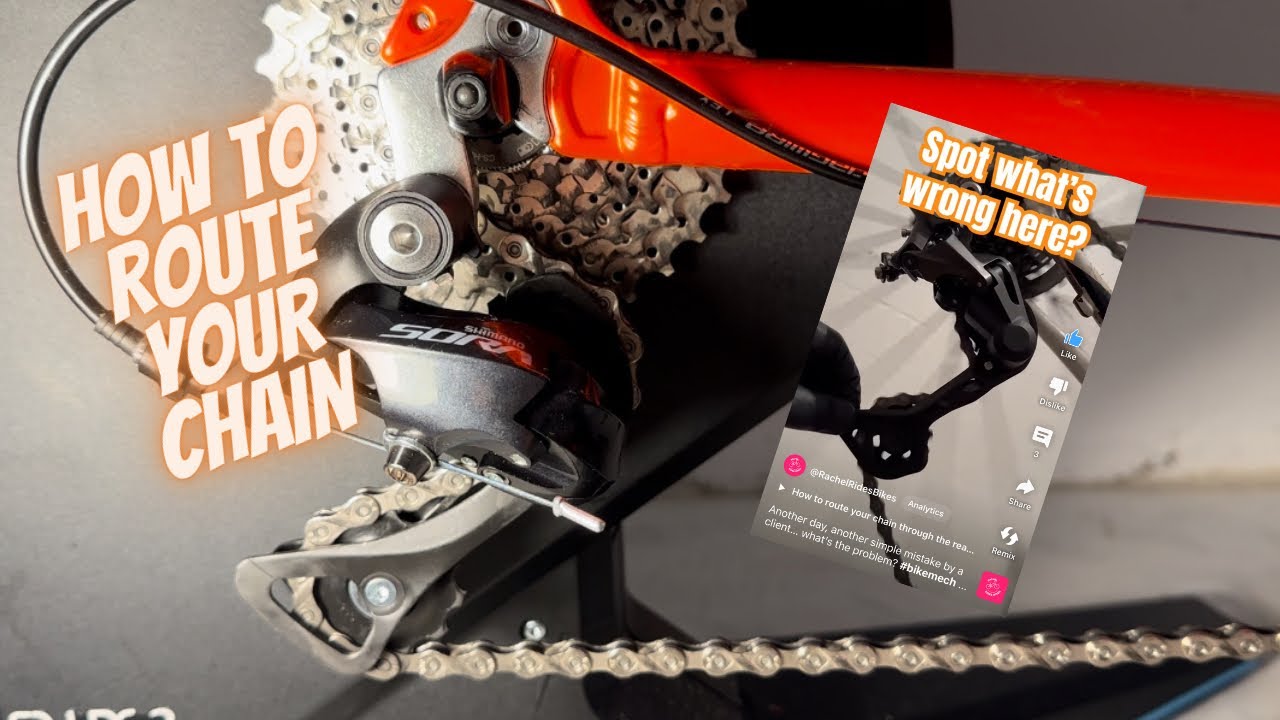How to route your chain through the rear derailleur - YouTube