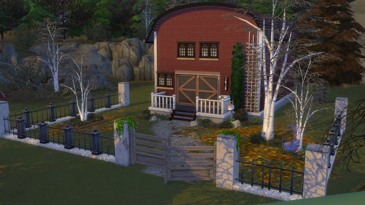 The Sims 4 | Converted Barn | Speed Build with CC. - YouTube