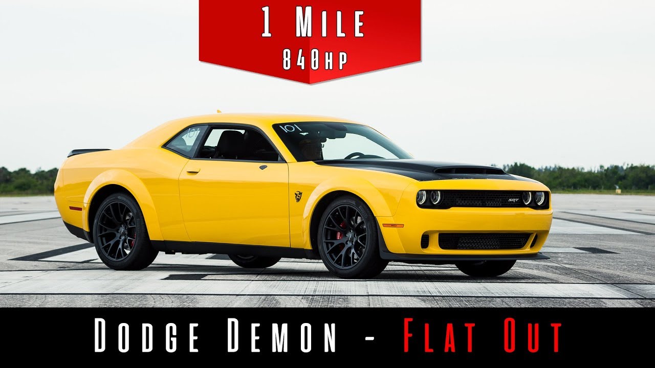 2018 Dodge Challenger SRT Demon (Standing Mile Top Speed) - YouTube