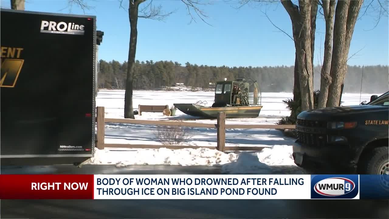 Body of Atkinson woman who drowned after falling through ice on Big ...