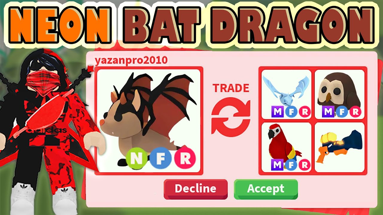 I TRADED MY NEON BAT DRAGON 🔥🤩 IN (2023) ADOPT ME ROBLOX - YouTube
