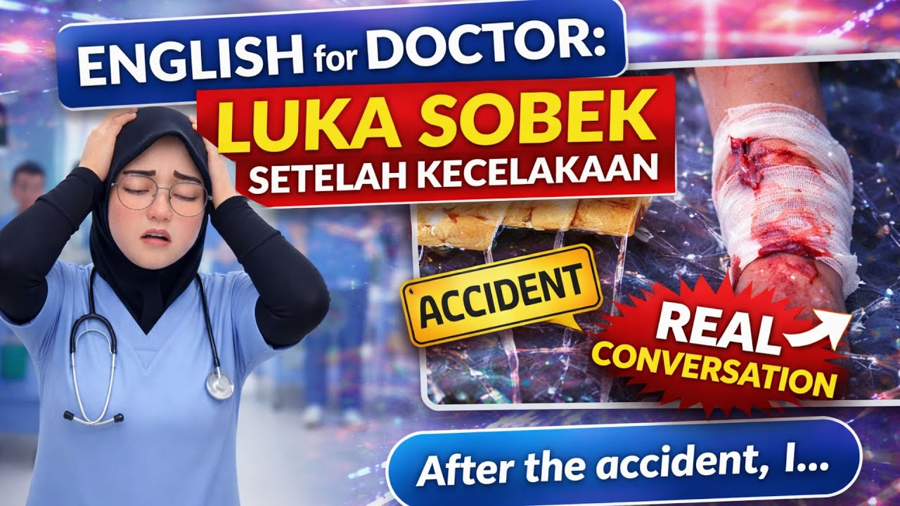 English for Doctor: Luka Sobek Setelah Kecelakaan (Real Conversation ...