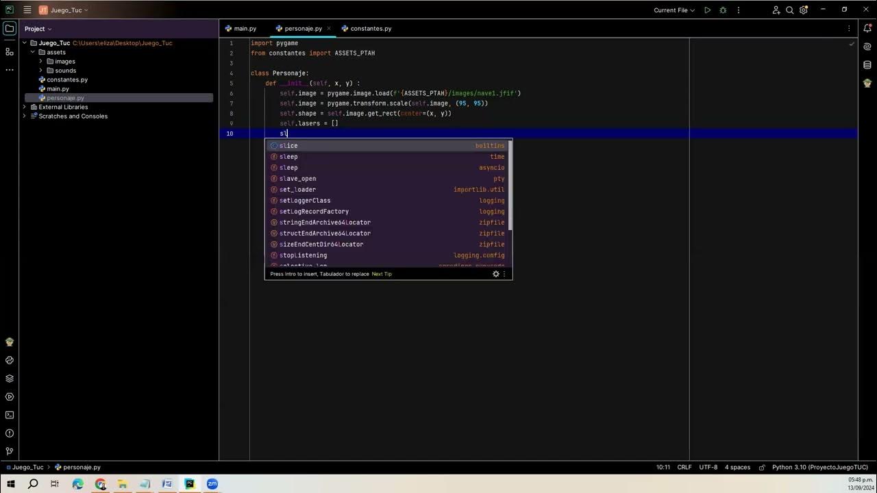 Juego Realizado en Python con la biblioteca pygame - YouTube