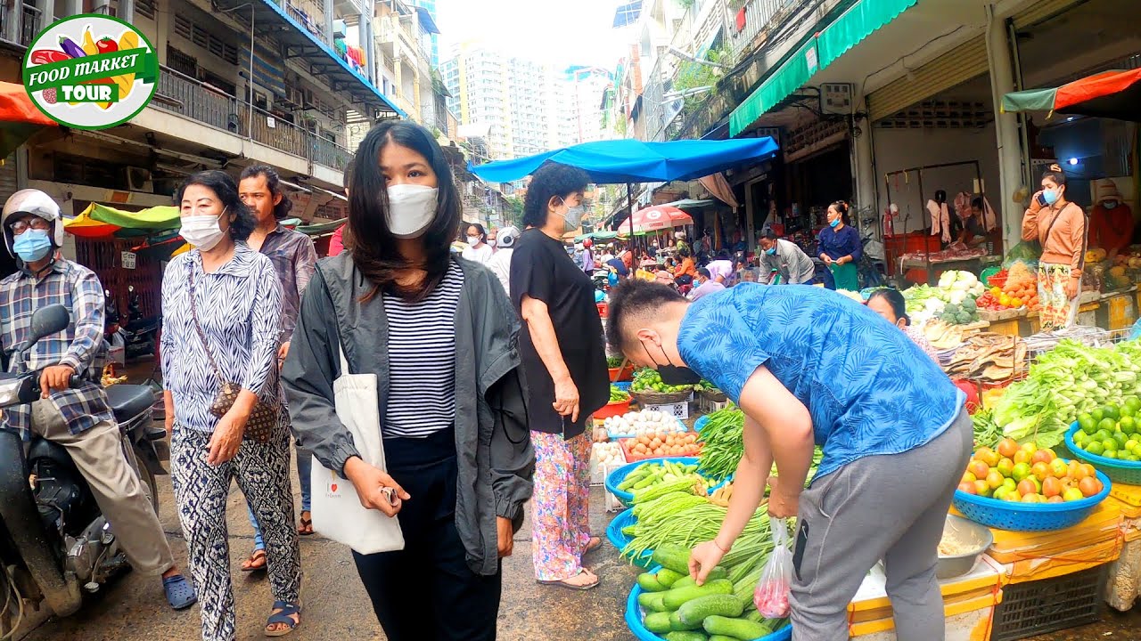 Traditional Food Market Tour at Orussey Market Phnom Penh - Cambodian ...