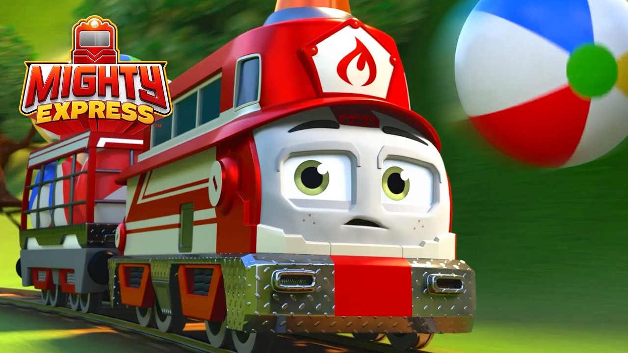 Flicker Makes a Giant Beach Ball! ⛱| Mighty Express Clips | Cartoons ...